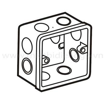 Đế âm nhựa vuông tự chống cháy loại cao 79*79*50mm Sino Vanlock | S3157H