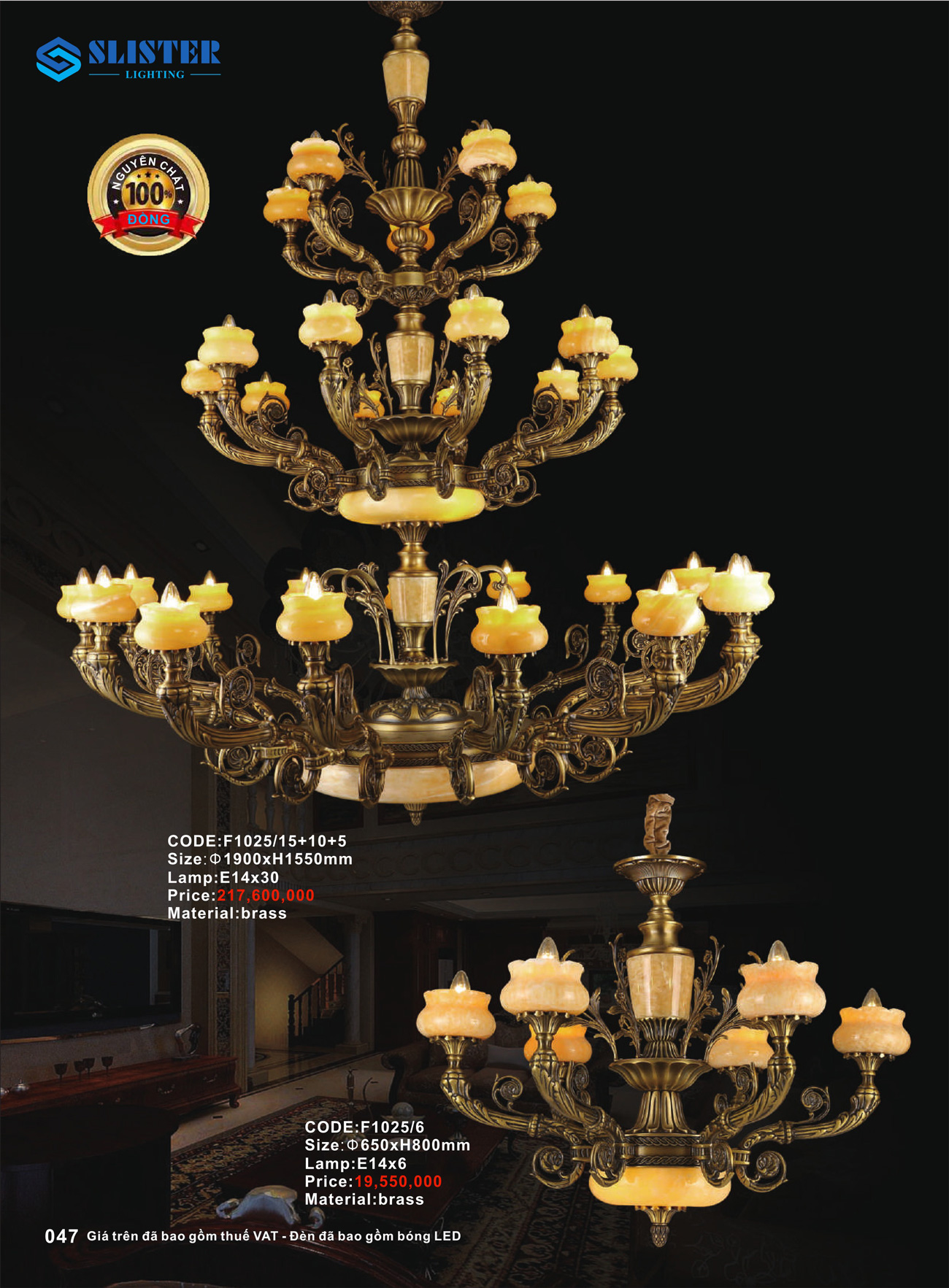 Đèn chùm nến Slister | F1025/15+10+5