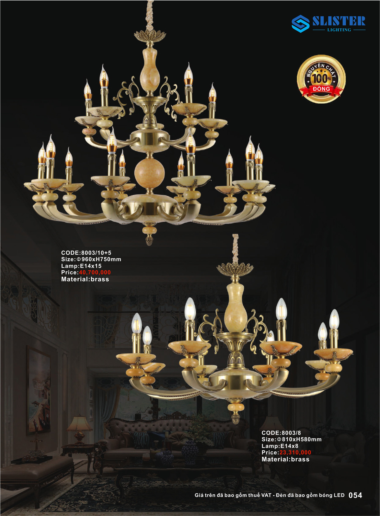 Đèn chùm nến Slister | 8003/10+5