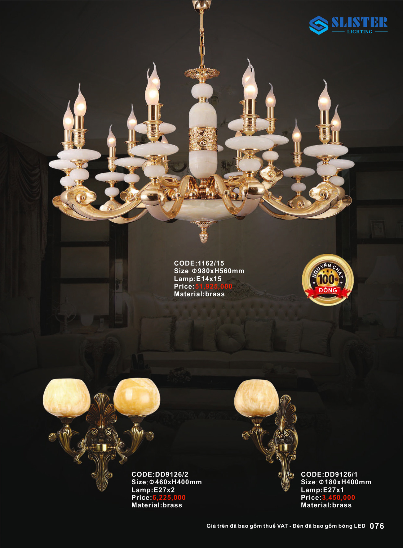 Đèn chùm nến Slister | Slister 2024 - 076