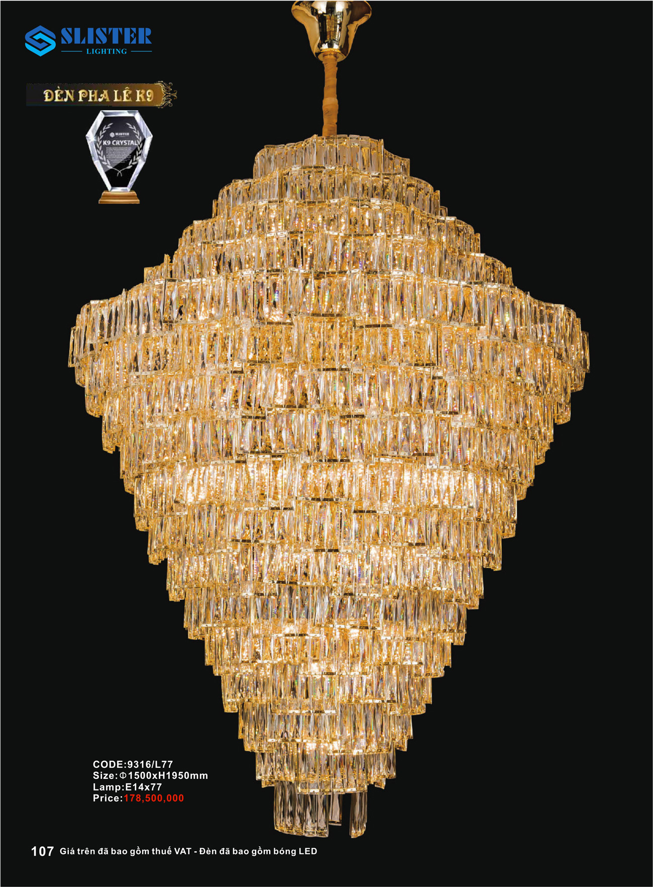 Đèn chùm pha lê Slister | Slister 2024 - 107