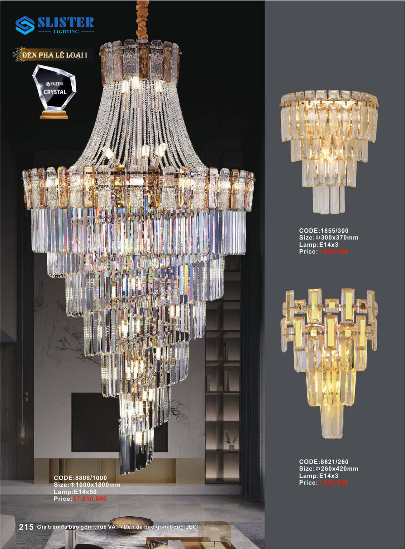 Đèn treo pha lê Slister | Slister 2024 - 215