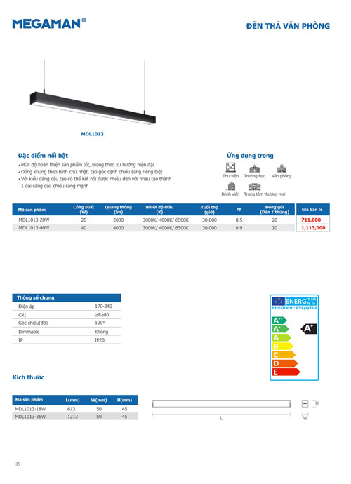 Bảng Giá LED MEGAMAN T01/2025 - thietbidiendgp | thietbidiendgp.vn