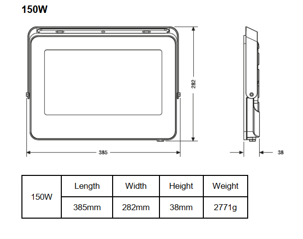 Đèn Pha Eco Floodlight LEDVANCE 150W LEDVANCE | LDV-FLE-150W-AM