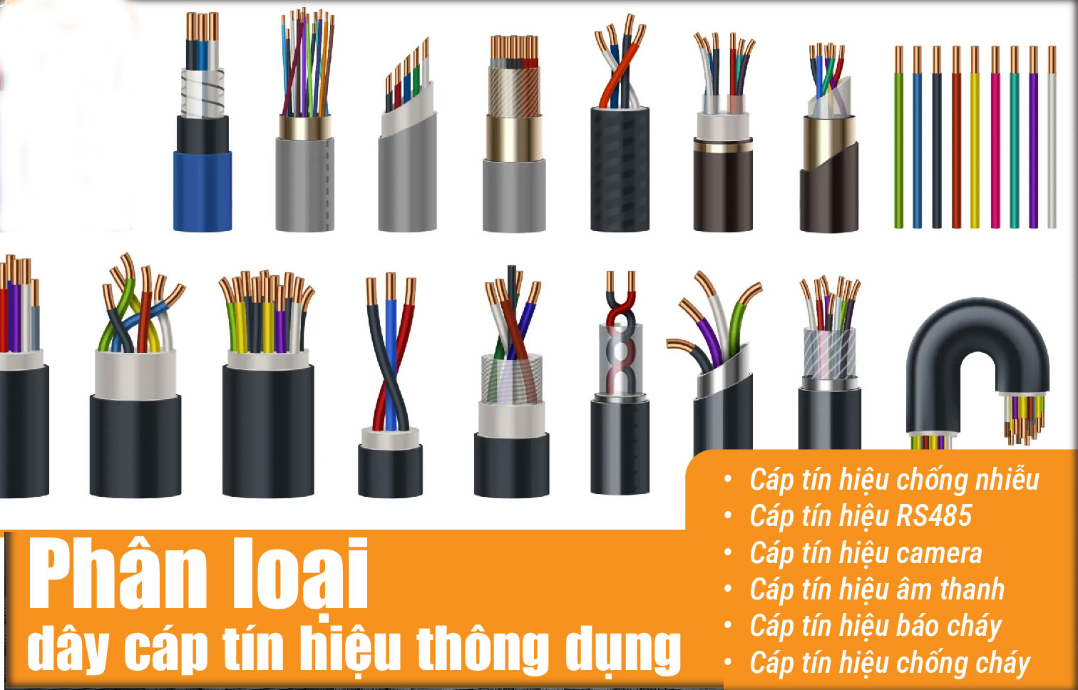 Cáp tín hiệu là gì? Đặc điểm và phân loại cáp tín hiệu phổ biến